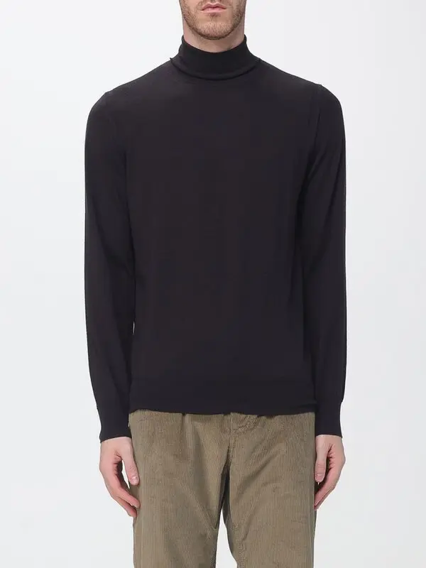 PAOLO PECORA Fine Knit Roll Neck Jumper - Black 1