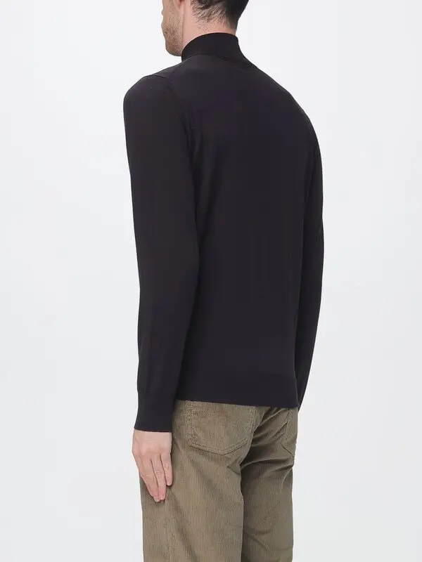 PAOLO PECORA Fine Knit Roll Neck Jumper - Black 1