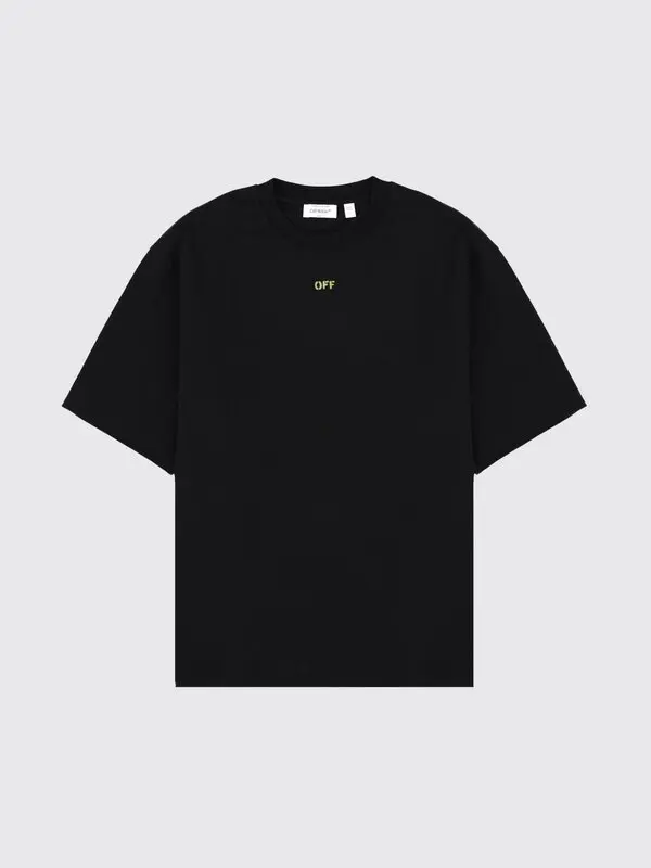 Off-White Cotton T-shirt With Mini Logo