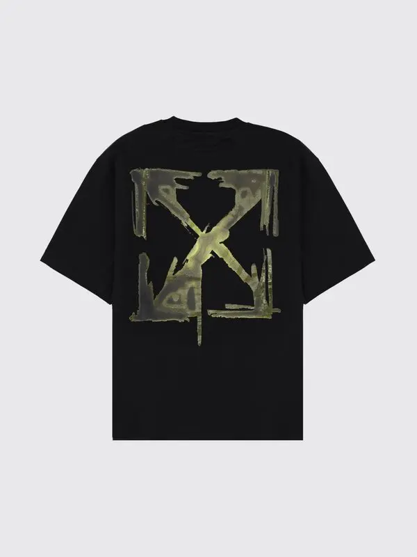 Off-White Cotton T-shirt With Mini Logo