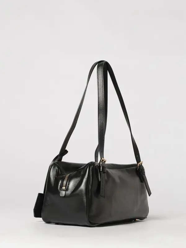 Versace Leather Tag Bag - Black