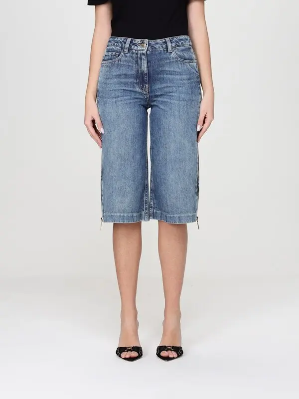 Elisabetta Franchi Cotton Denim Shorts