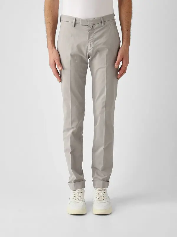 BRIGLIA 1949 Stretch Cotton Chino Trousers - Pearl