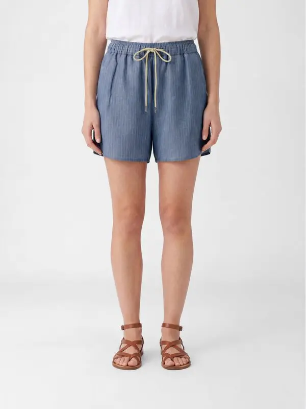 Jacob Cohen Linen Blend Drawstring Shorts