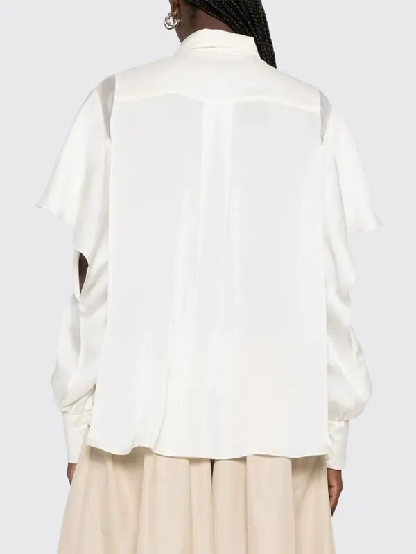 Sacai Satin Shirt With Ruffles