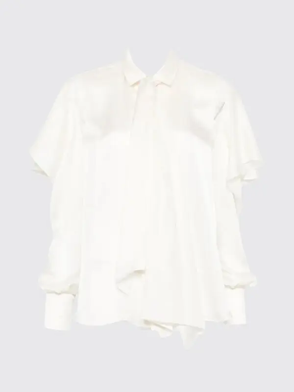 Sacai Satin Shirt With Ruffles