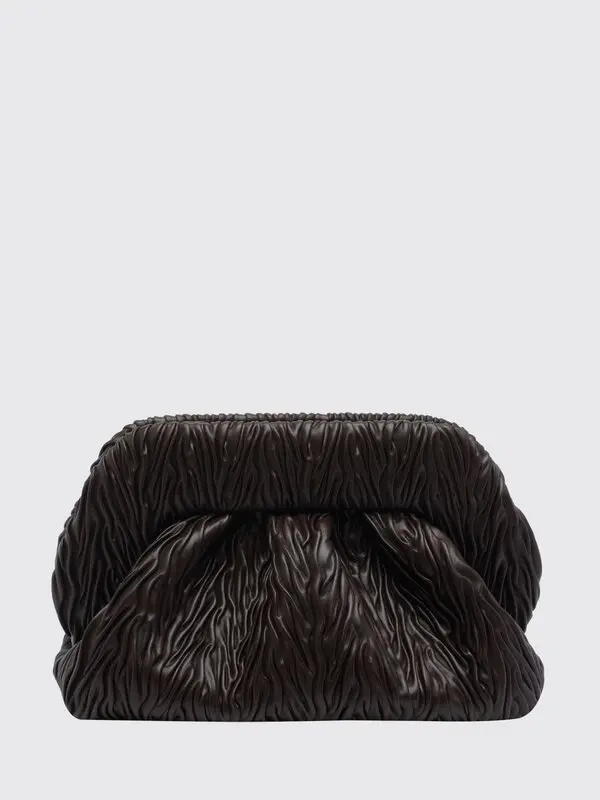 THEMOIRE Bios Embossed Vegan Leather Clutch - Brown