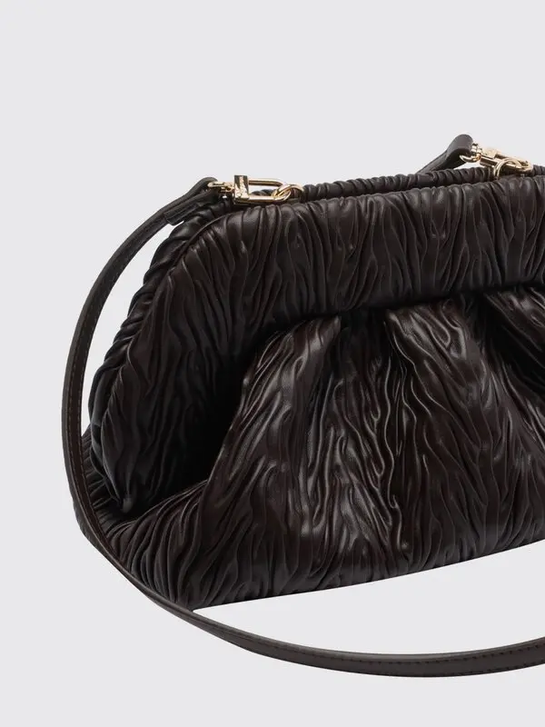 THEMOIRE Bios Embossed Vegan Leather Clutch - Brown