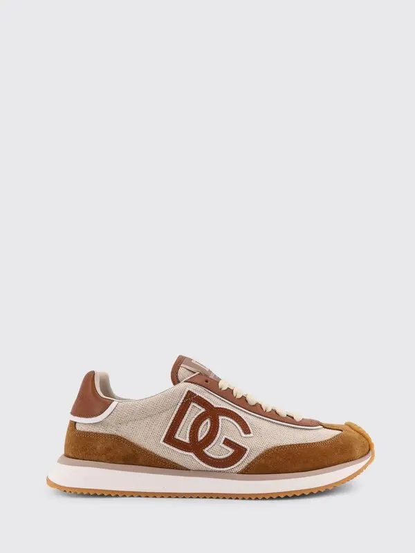 Dolce & Gabbana Dg Cushion Canvas And Suede Sneakers