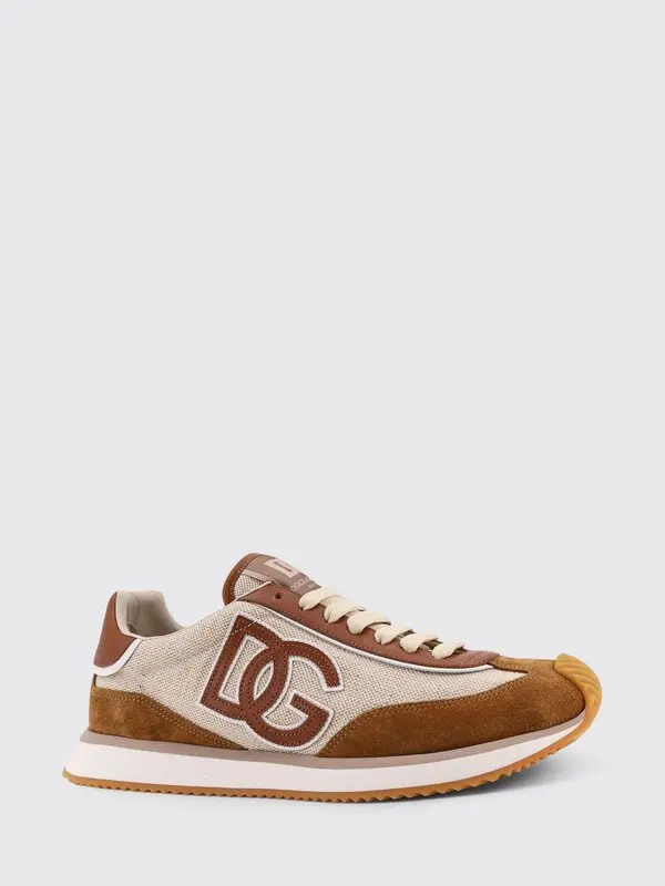 Dolce & Gabbana Dg Cushion Canvas And Suede Sneakers