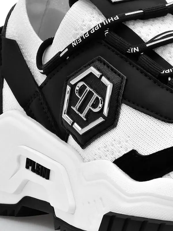 Philipp Plein Knit Bi Monogram Low-top Sneakers