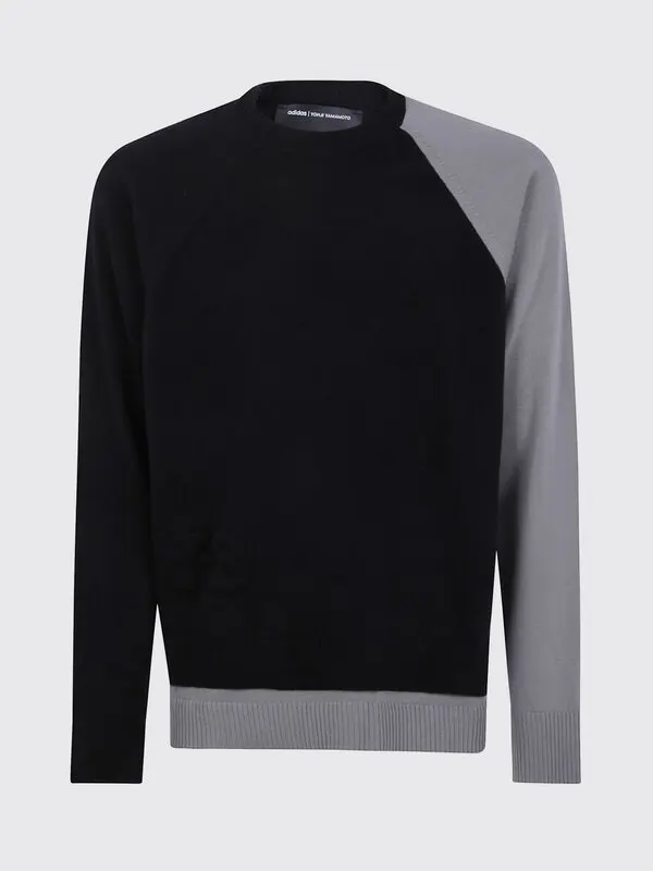 Y3 Color-blocked Crewneck Sweater