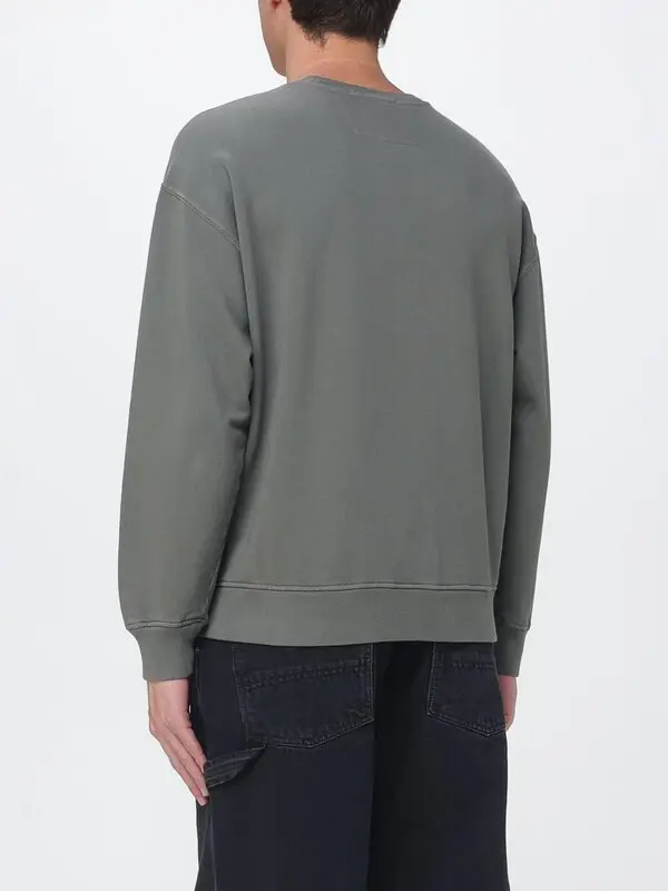 C.P. COMPANY Embroidered Logo Cotton Sweatshirt - Grey