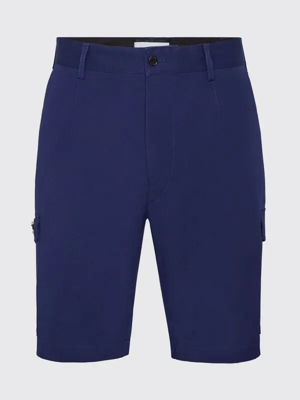 Philipp Plein Knee-length Cotton Cargo Shorts With Multiple Pockets - Blue