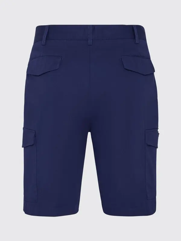 Philipp Plein Knee-length Cotton Cargo Shorts With Multiple Pockets - Blue