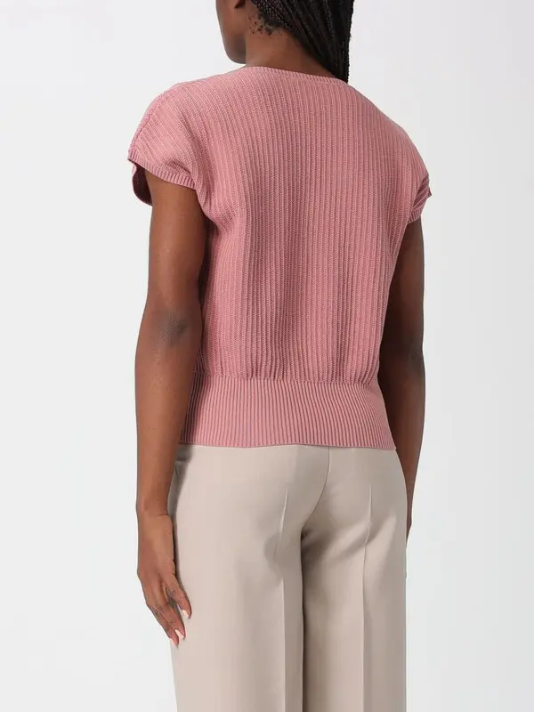 Eleventy Fine Knit V-neck Jumper - Raspberry
