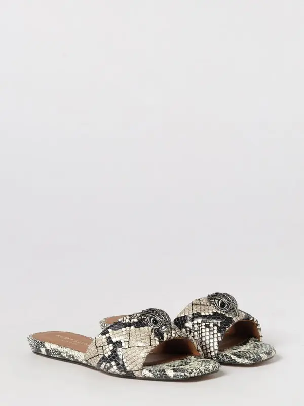 Kurt Geiger Kensington Python Print Leather Mules
