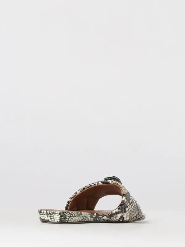 Kurt Geiger Kensington Python Print Leather Mules
