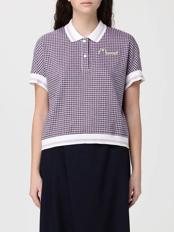 Marni Vichy Cotton Polo Shirt - Blush Pink