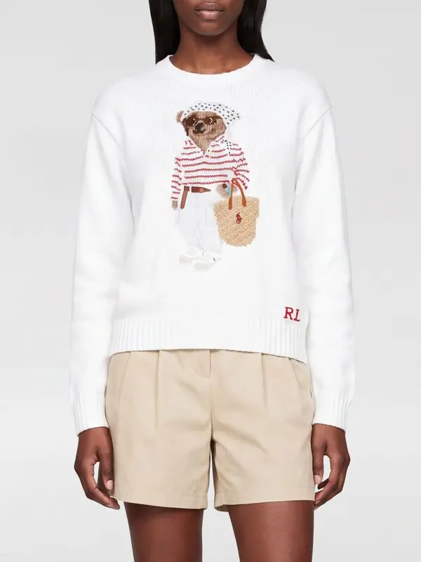 Polo Ralph Lauren Teddy Crew Neck Jumper - White