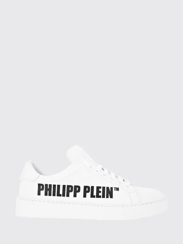 Philipp Plein Low-top Leather Sneakers With Printed Logo