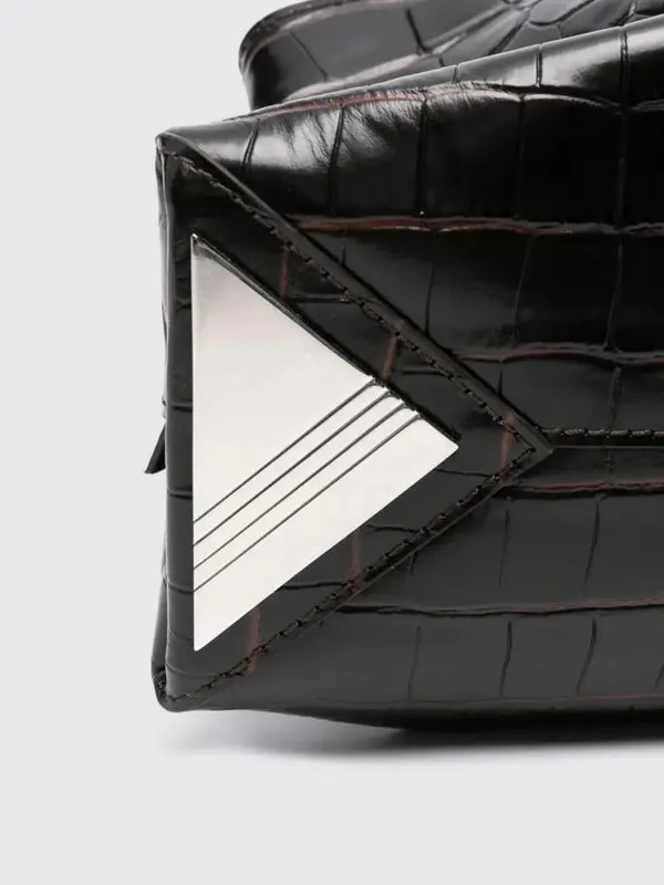 Attico Croc Effect Shoulder Bag