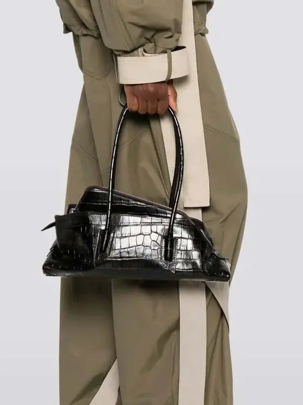 Attico Croc Effect Shoulder Bag