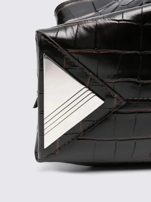 Attico Croc Effect Shoulder Bag