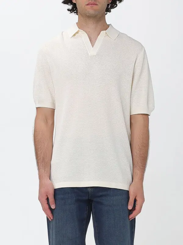 MC2 SAINT BARTH Cotton Knit Polo Shirt - Cream