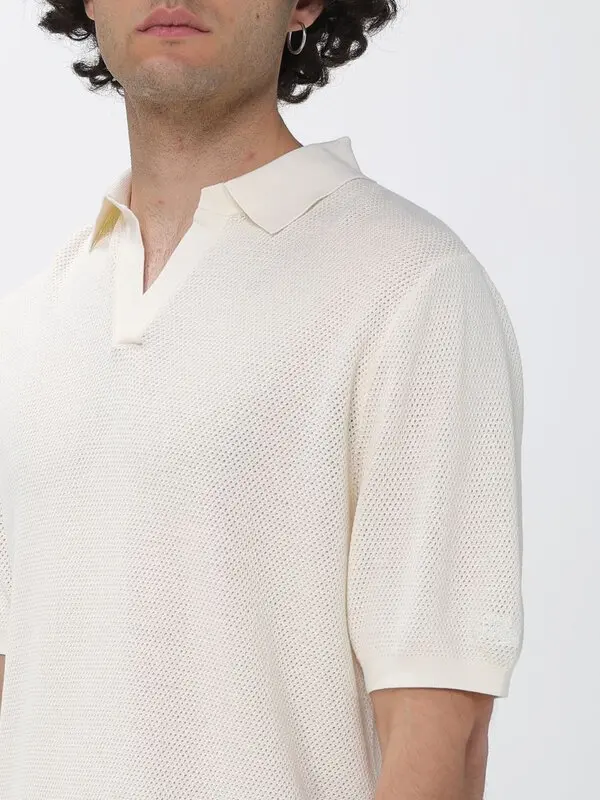MC2 SAINT BARTH Cotton Knit Polo Shirt - Cream