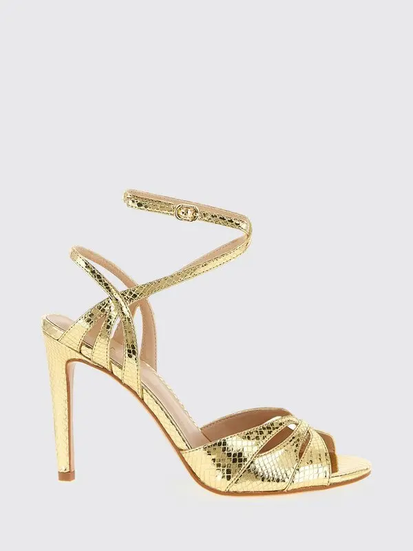 TWINSET Laminated Leather Python Print Sandals