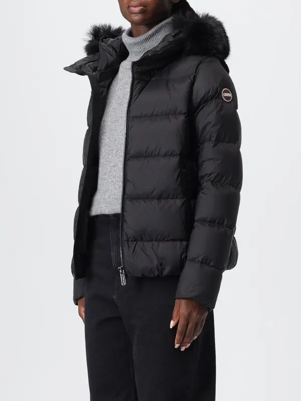 COLMAR Quilted Down Jacket With Fur Trimmed Hood