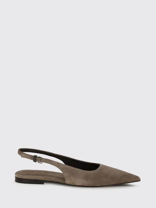 Brunello Cucinelli Suede Slingbacks