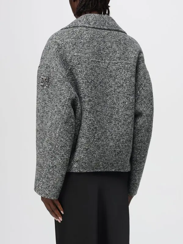 ERMANNO FIRENZE Double Breasted Textured Coat