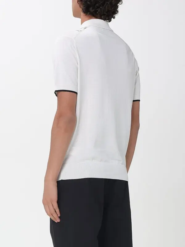 PAOLO PECORA Knitted Polo Shirt - White