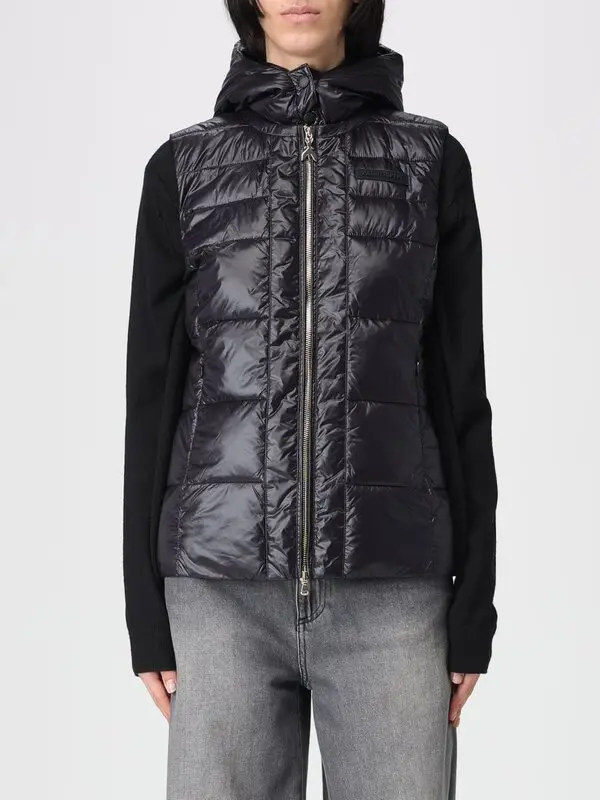 Patrizia Pepe Padded Quilted Vest With Hood