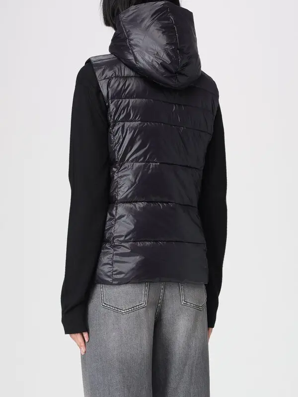 Patrizia Pepe Padded Quilted Vest With Hood