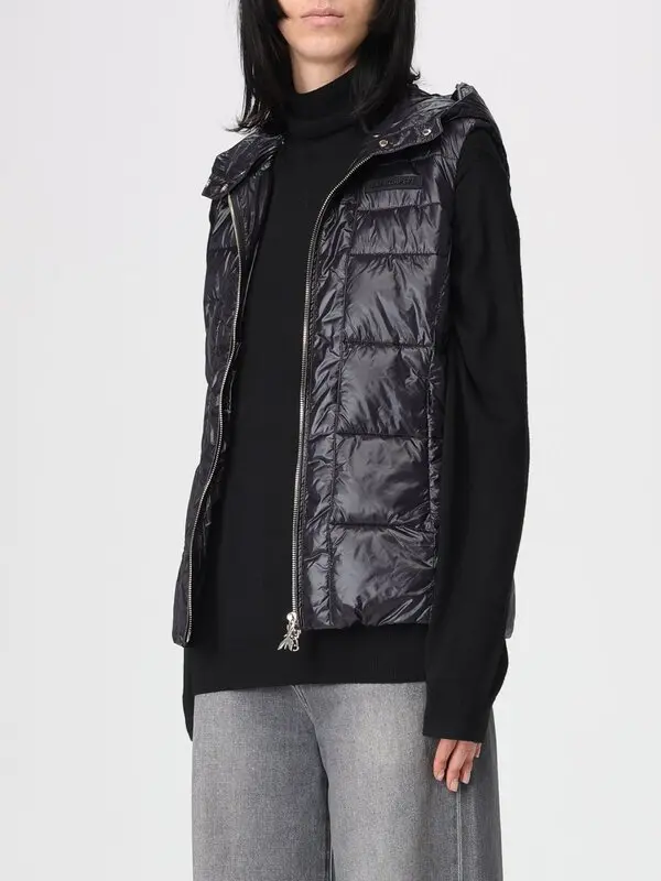 Patrizia Pepe Padded Quilted Vest With Hood