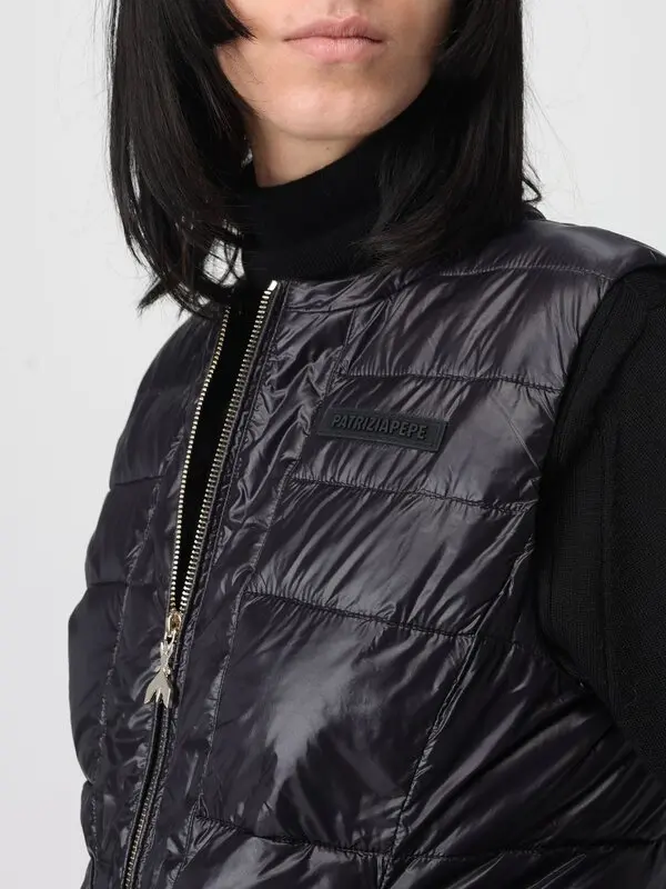Patrizia Pepe Padded Quilted Vest With Hood