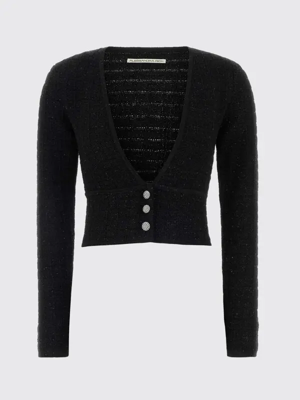 Alessandra Rich Virgin Wool Blend Crop Top