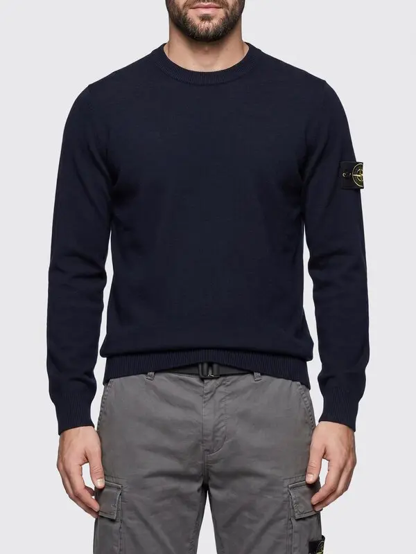 Stone Island Virgin Wool Crew Neck Jumper