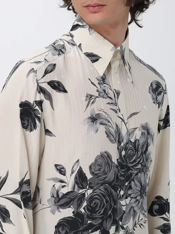 Dolce & Gabbana Floral Print Silk Shirt