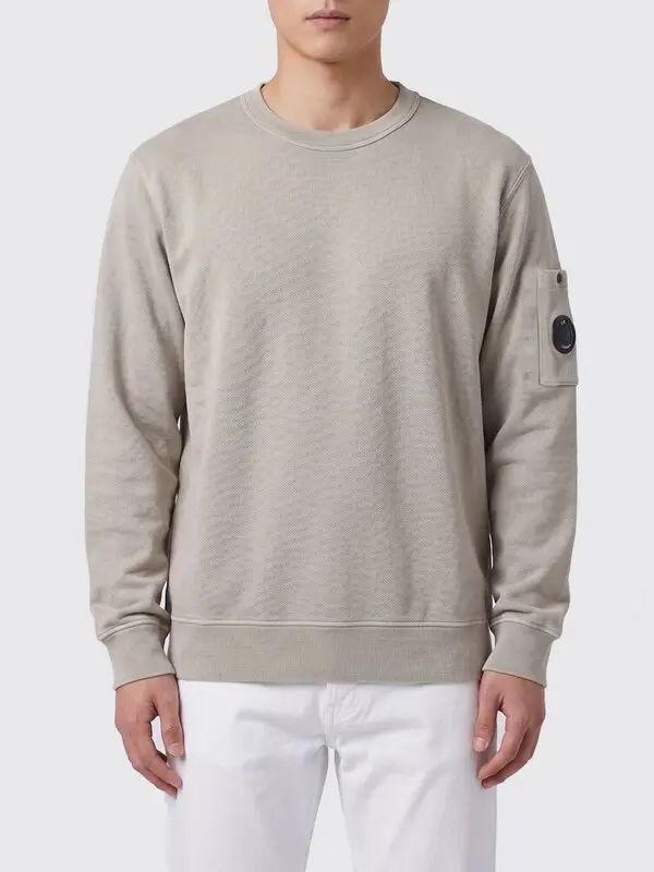 C.P. COMPANY Cotton Crew Neck Sweatshirt - Grey