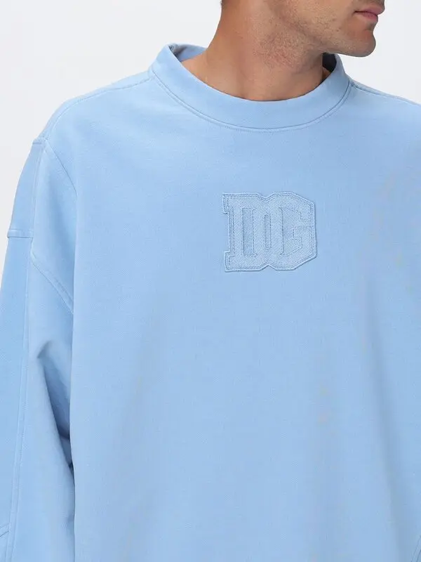 Dolce & Gabbana Cotton Sweatshirt With Dg Monogram Patch