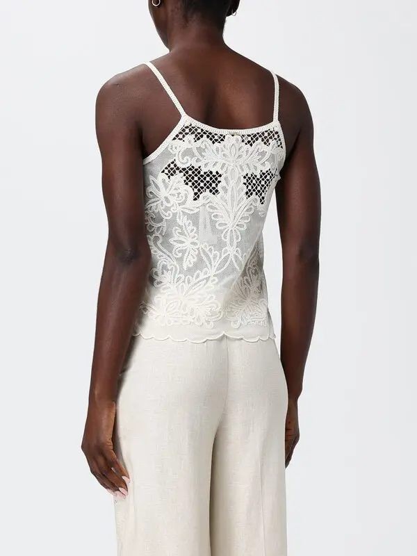 TWINSET Macramé Top - White