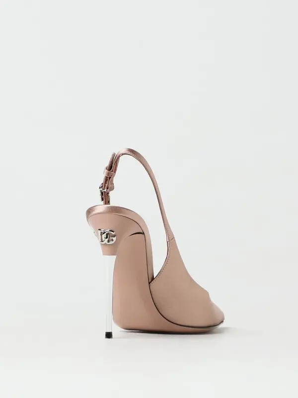 Dolce & Gabbana Silk Slingback Pumps - Beige