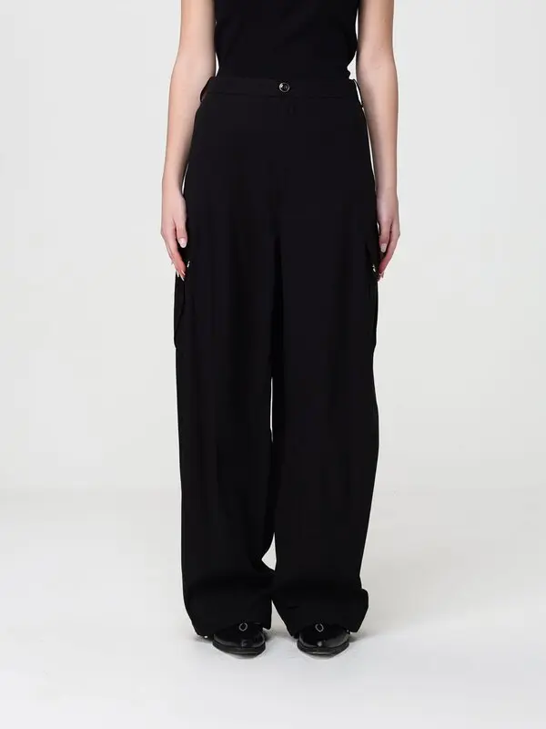 Pinko Cotton Cargo Trousers - Black