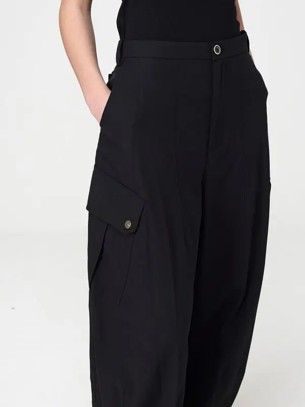 Pinko Cotton Cargo Trousers - Black