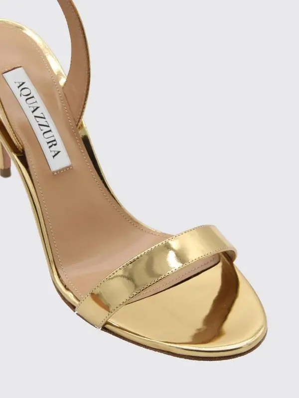 AQUAZZURA So Nude Laminated Leather Slingback Sandals With A Stiletto Heel