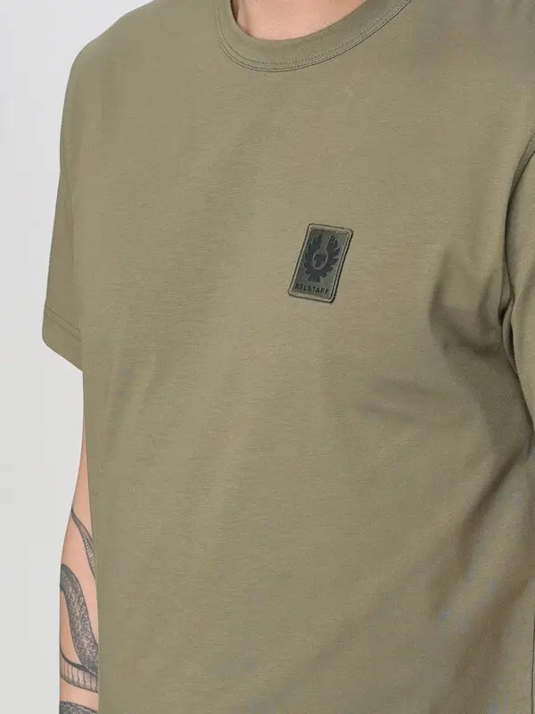 Belstaff Cotton T-shirt With Logo - Green